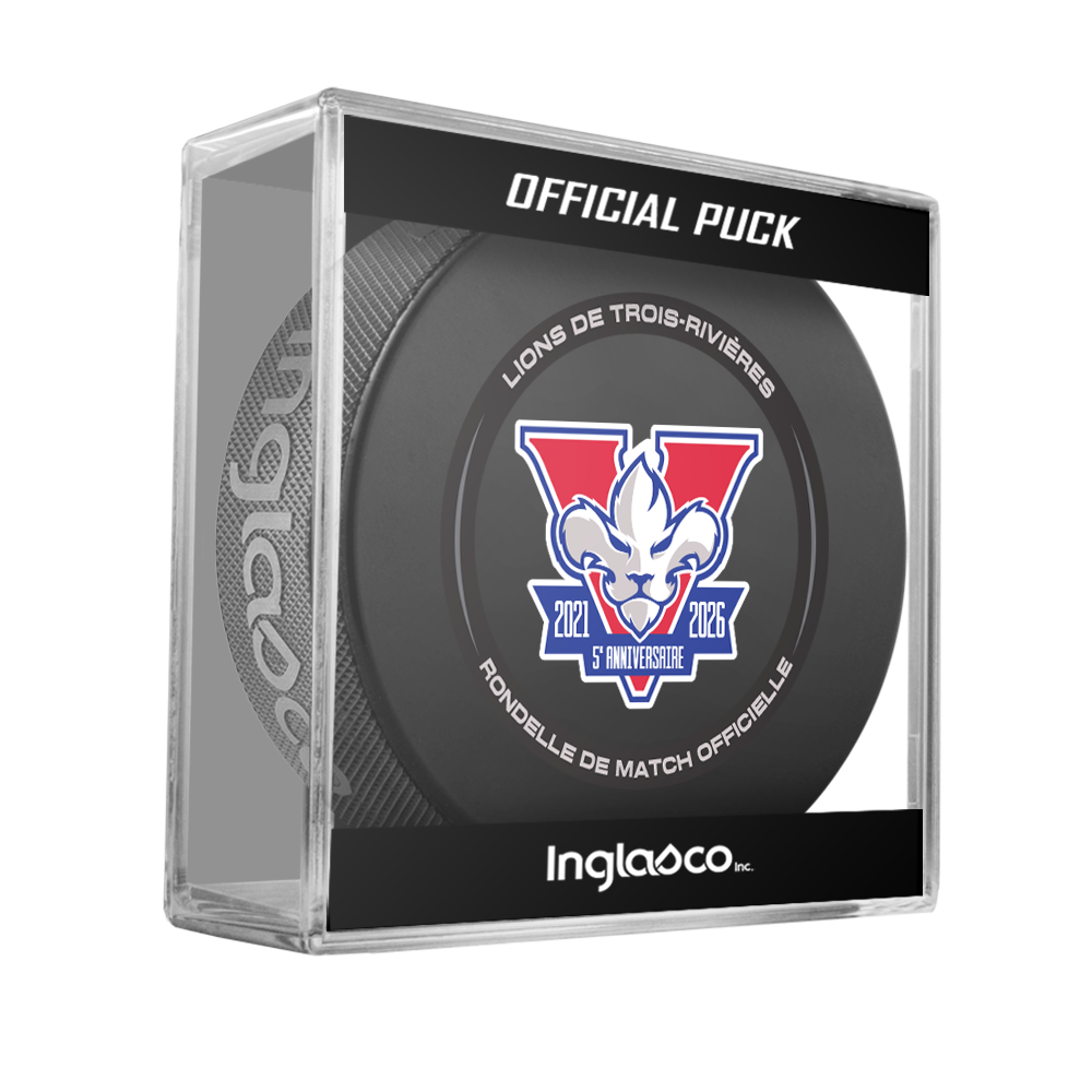 ECHL Trois-Rivieres Lions 2025-26 Official Game Hockey Puck In Cube ...