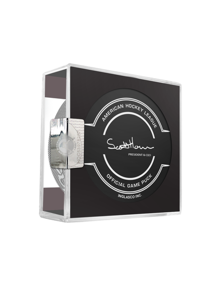 AHL Laval Rocket 2024-25 Official Game Hockey Puck In Cube – Inglasco Inc.