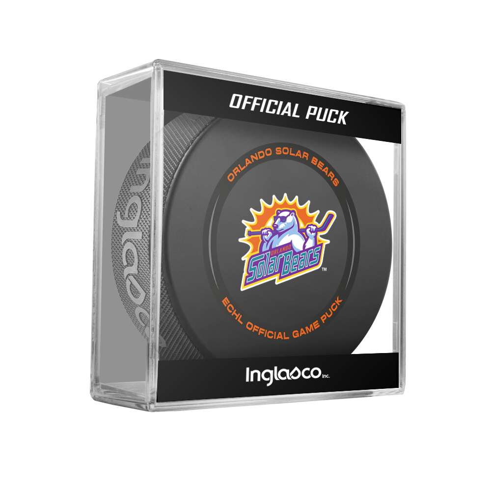 ECHL Orlando Solar Bears 2025-26 Official Game Hockey Puck In Cube ...